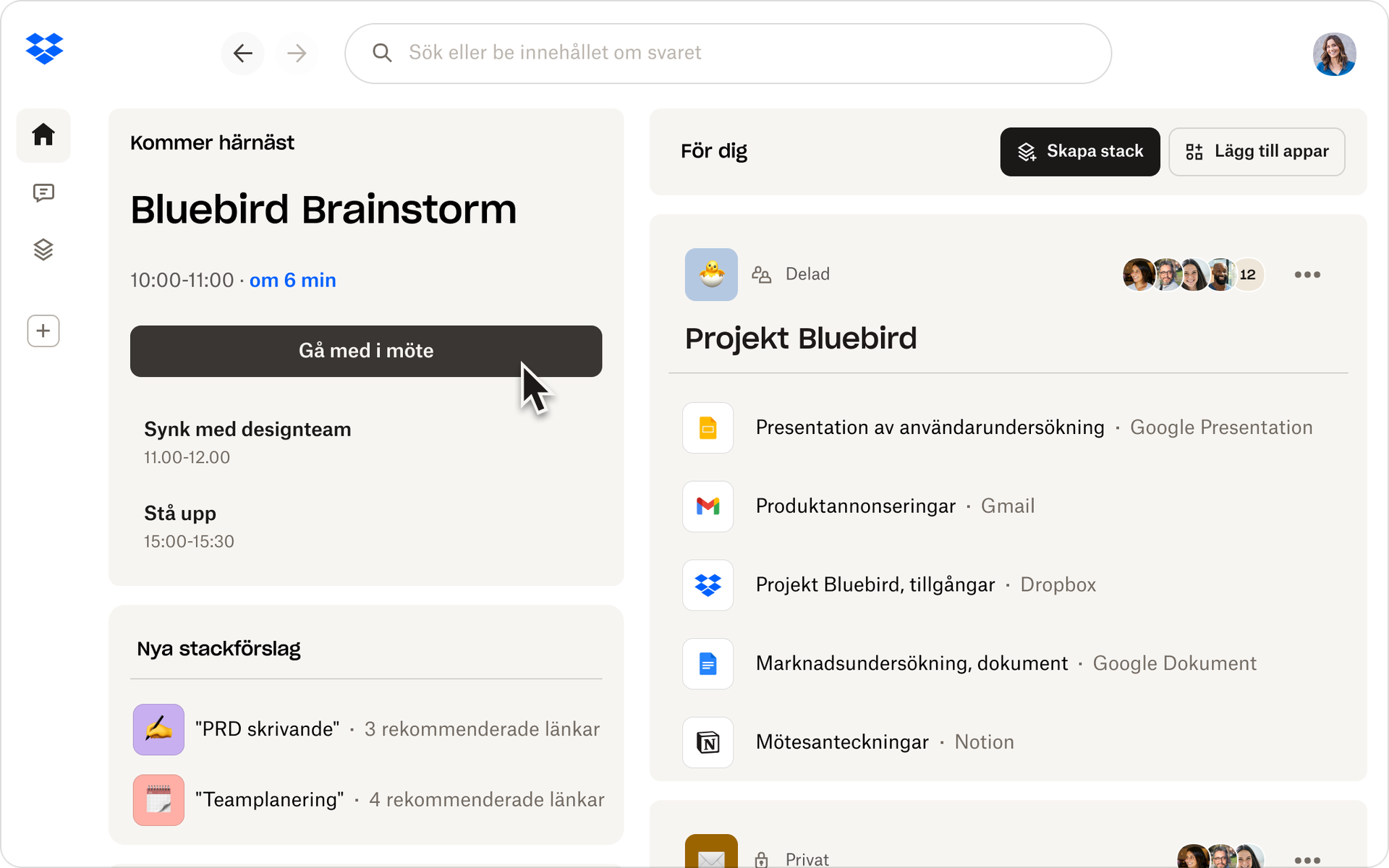 Tidig åtkomst till Dropbox