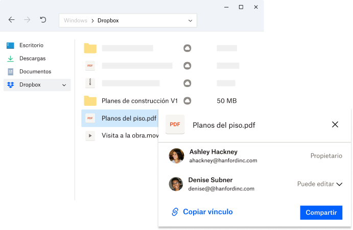 Experiencia De La Aplicación De Dropbox Para Escritorio En Macos Y Windows
