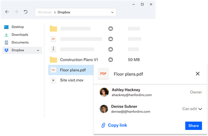 Dropbox Desktop Experience for macOS & Windows