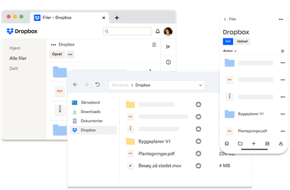Dropbox til computere med macOS og Windows