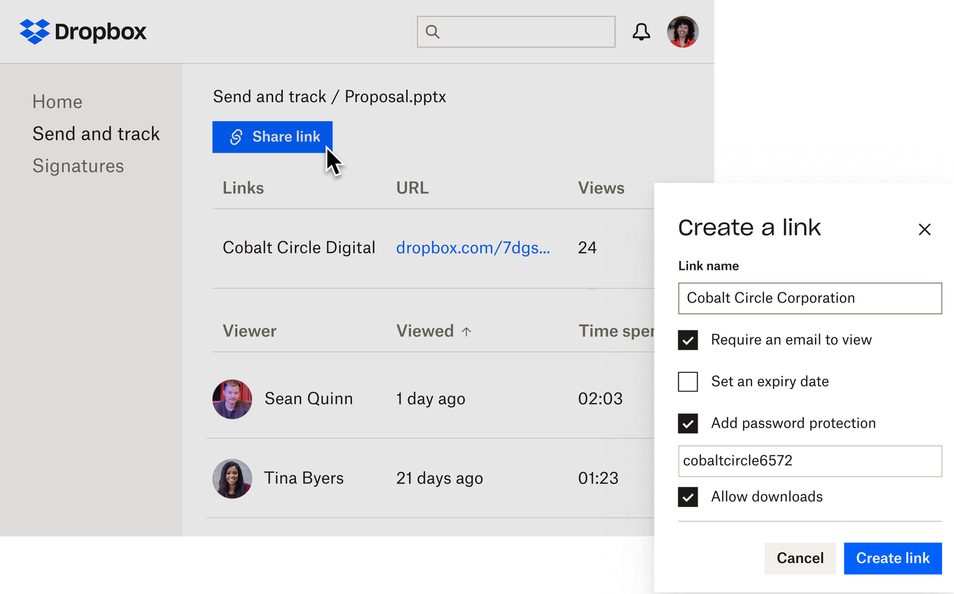 Proposal Management Solution – Dropbox