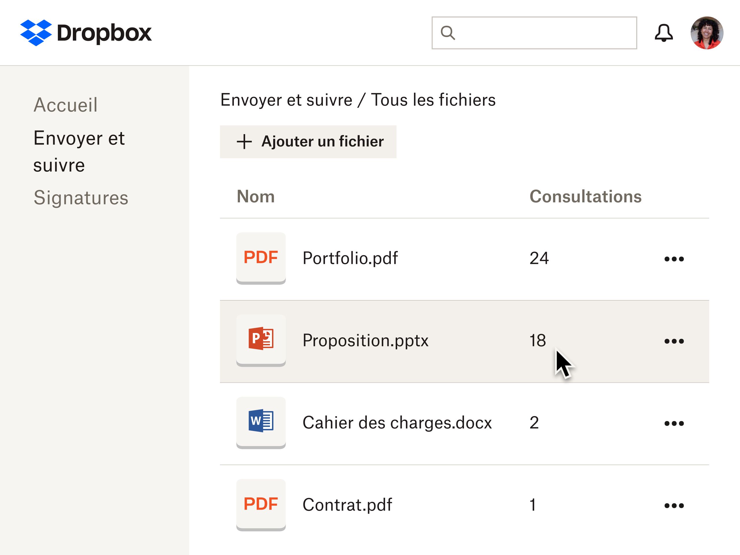 Solution de gestion de propositions - Dropbox