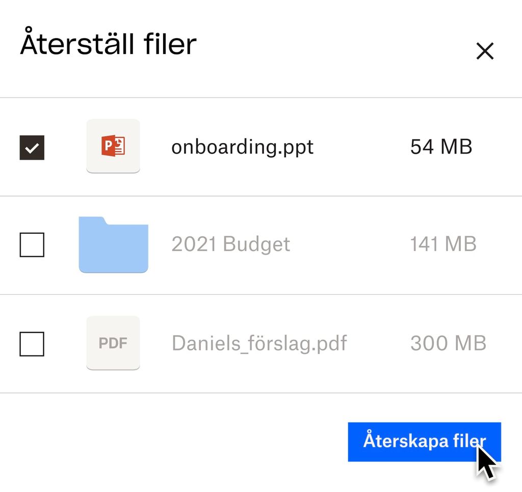 Tillägget för utökad versionshistorik – Dropbox