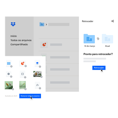 Armazenamento em nuvem - Armazenamento online seguro de arquivos - Dropbox