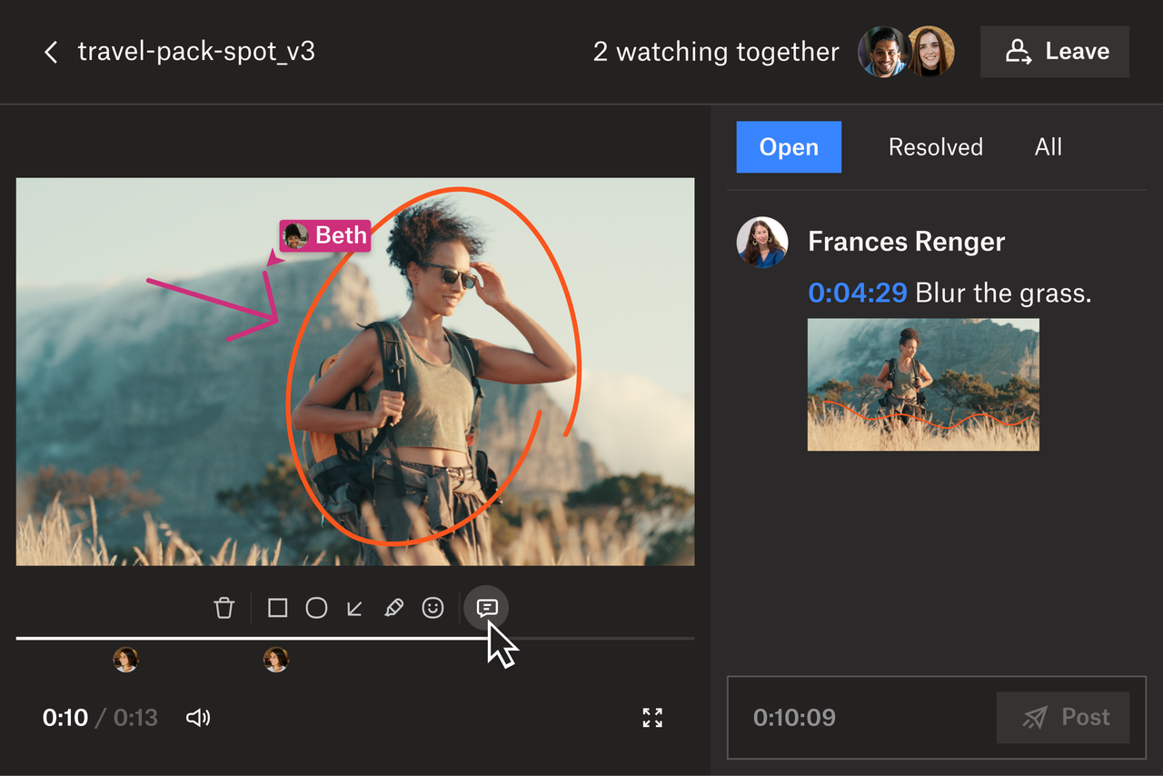 Video Feedback Tool - Secure Video Review Tool - Dropbox