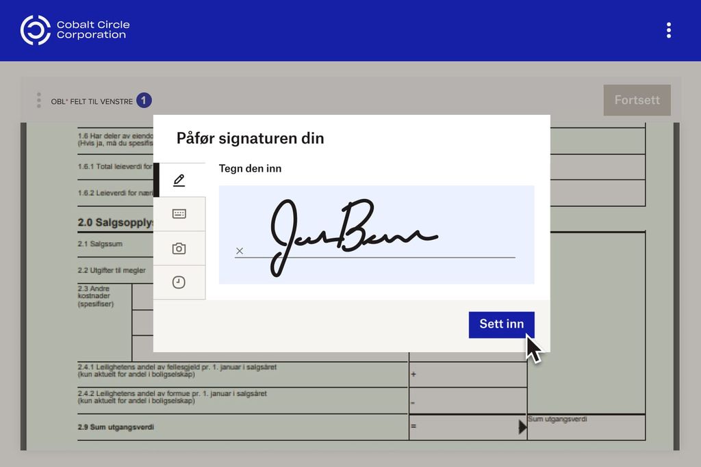 Innebygd signering – sikre e-signaturforespørsler – Dropbox