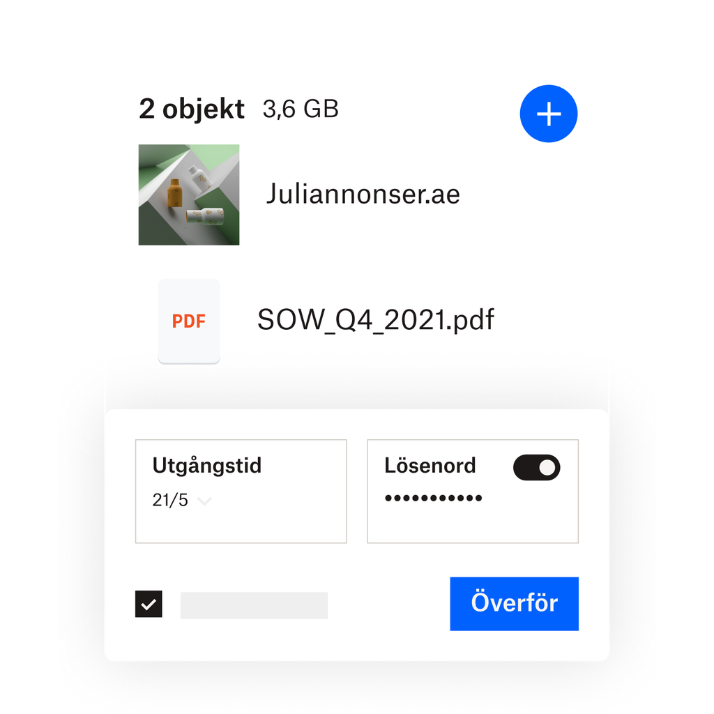 Filöverföring för snabb och säker delning – Dropbox