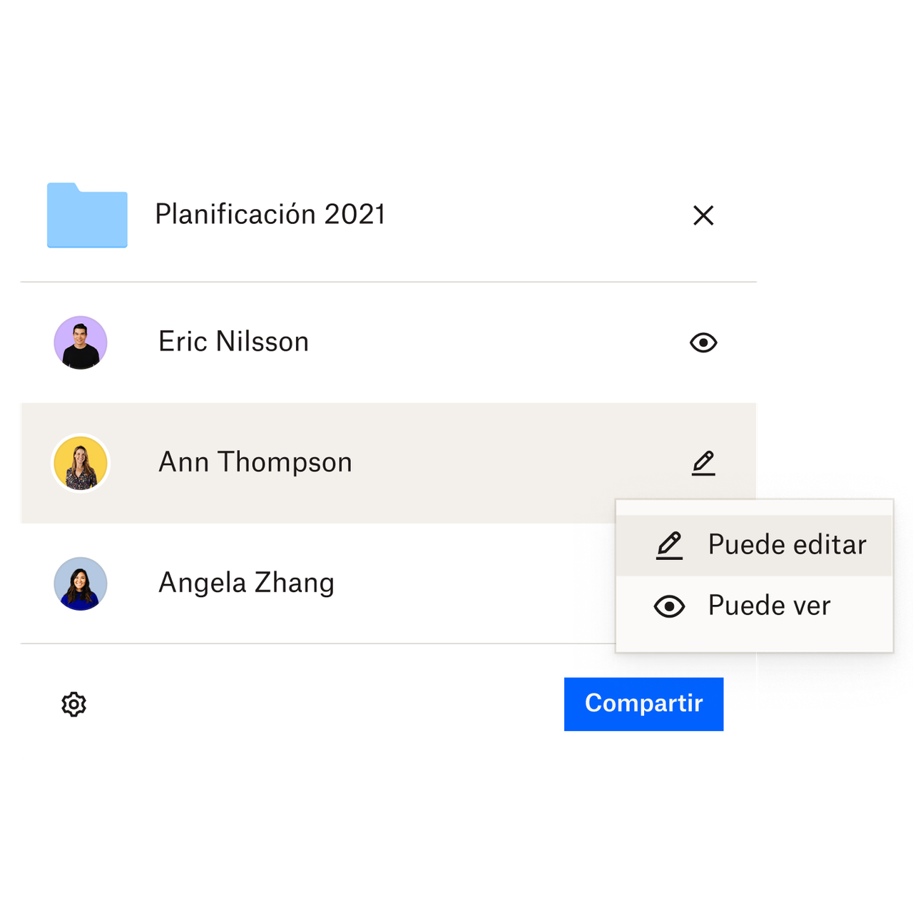 Compartir carpetas de forma segura con compañeros de equipo y clientes ...