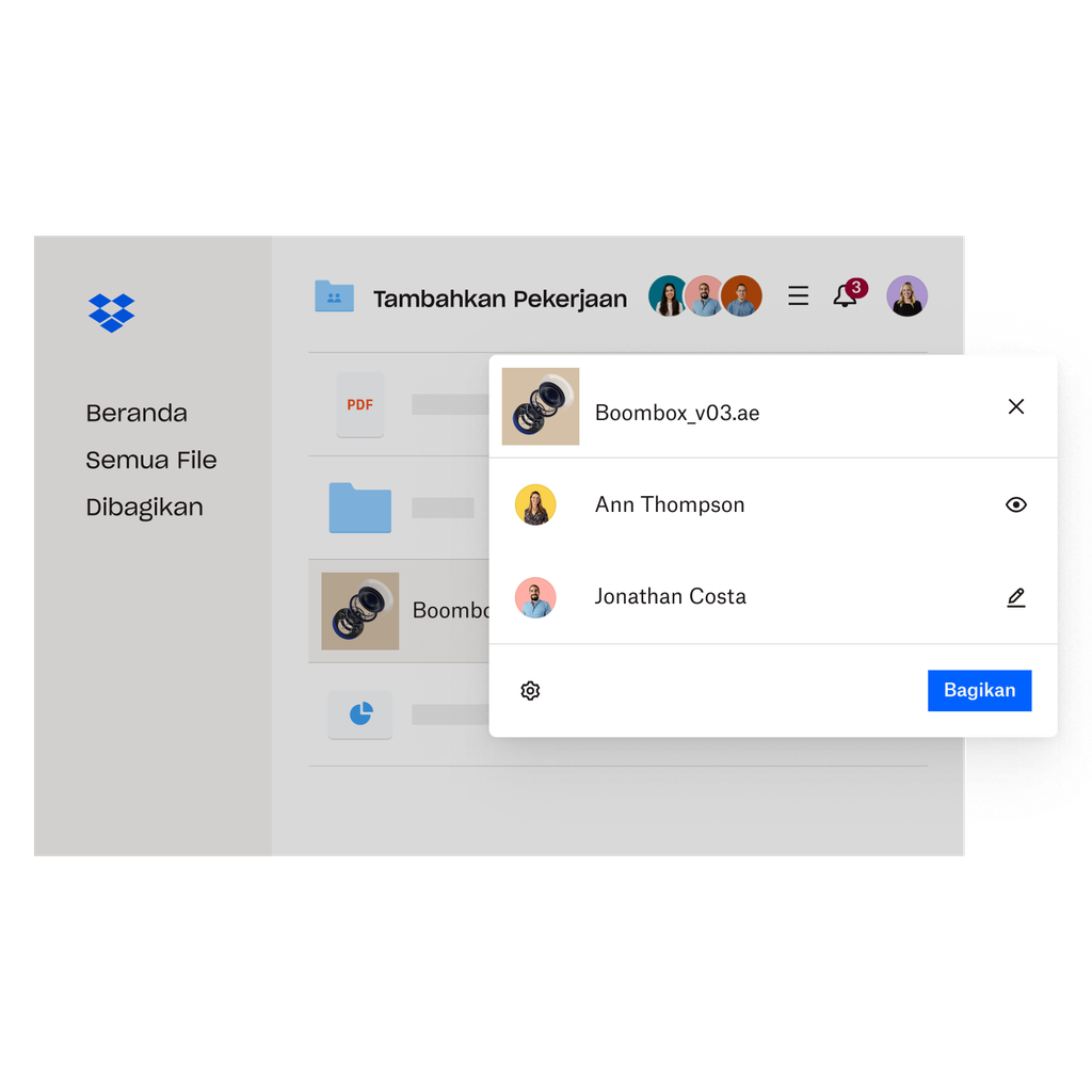 Berbagi File Aman - Bagikan Dokumen dan Tautan - Dropbox