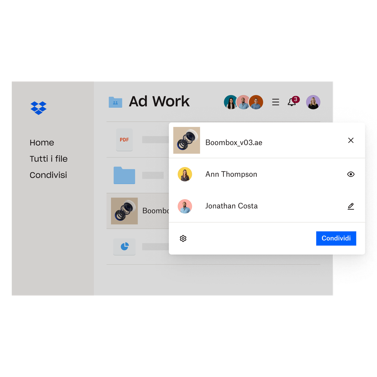 Condivisione sicura dei file - Condivisione di documenti e link - Dropbox