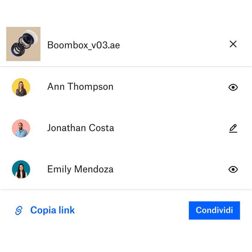 Condivisione sicura dei file - Condivisione di documenti e link - Dropbox