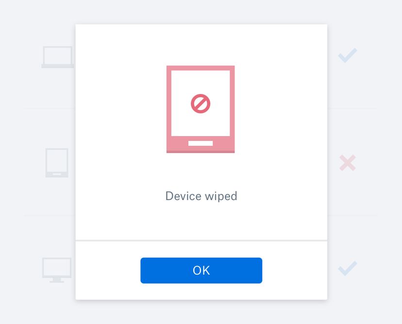 Remote wipe and data security - Dropbox