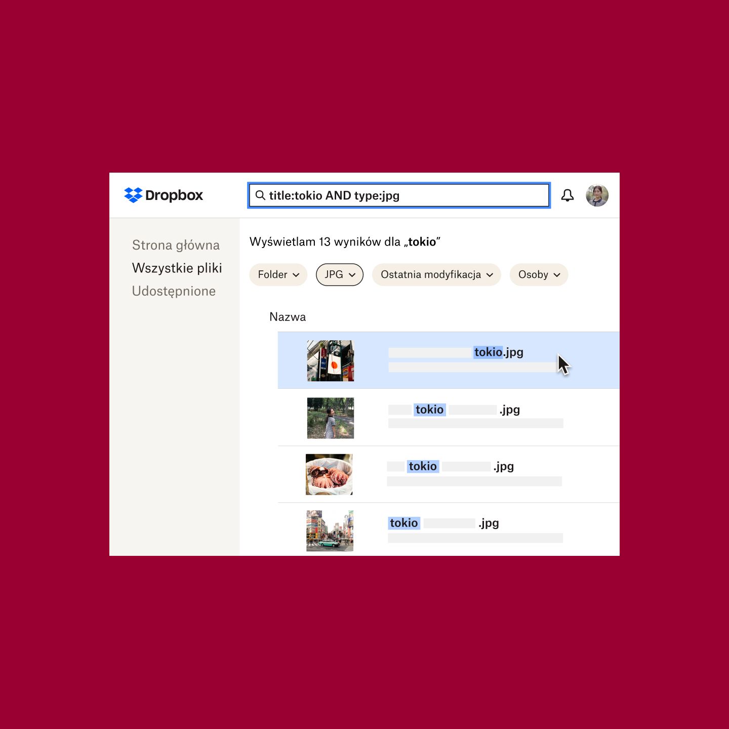 Aktualizacje produktów Dropbox