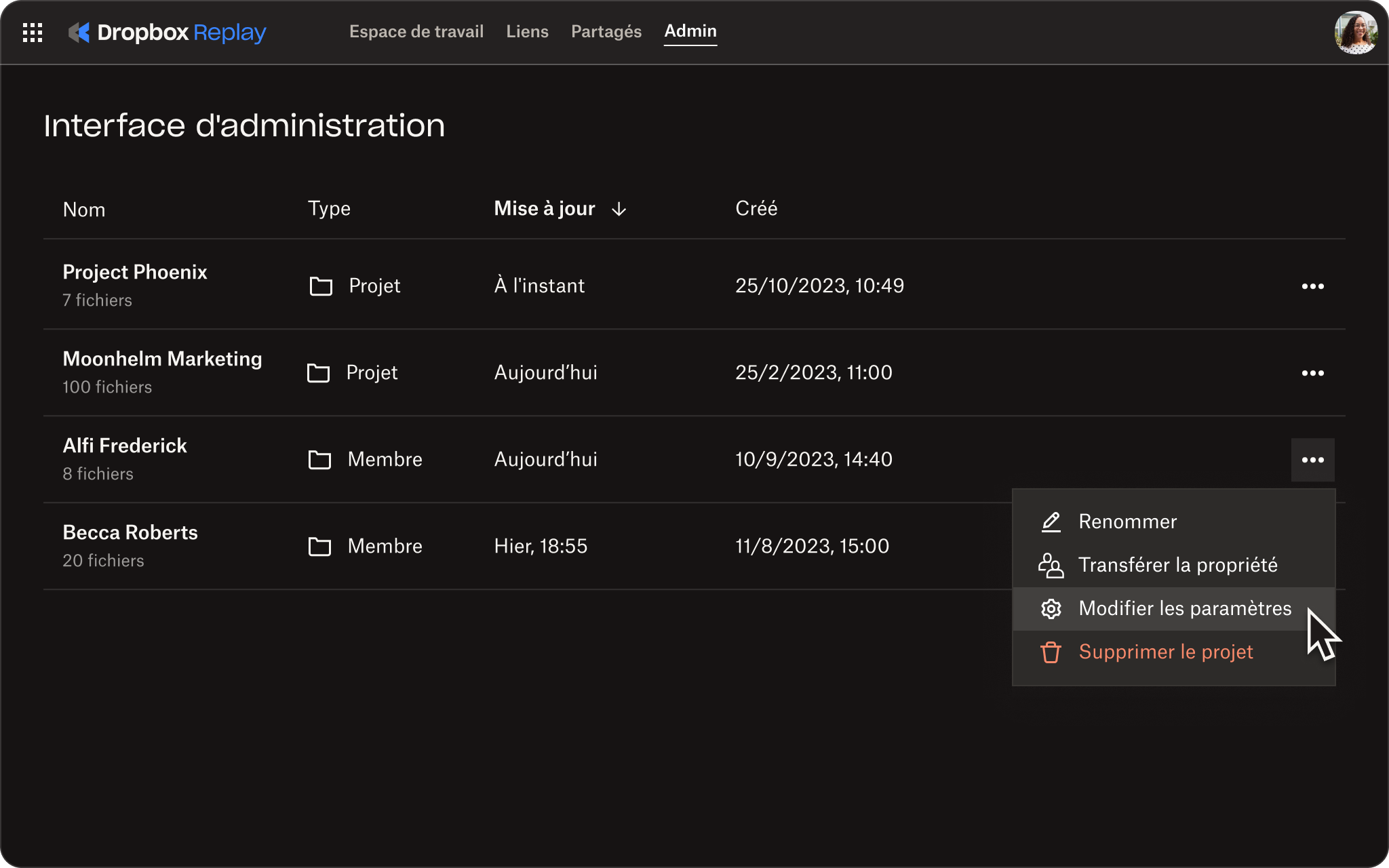 Nouveautés concernant les produits Dropbox