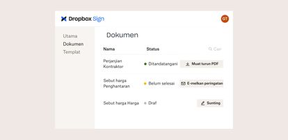 Kemaskinian Produk Dropbox Sign Oktober 2022